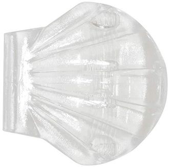 Spirella Duschvorhangklammer - 2 Stück - Transparent Wandfixierung für Duschvorhang zum Kleben Muschel Shell Clip, Cristal