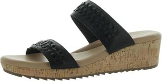 Easy Spirit Sandales compensées Lillia, cuir noir, 38.5 EU