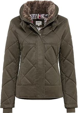 Camel Active Veste Courte en Carbone Blouson, Vert fonc&eacute;, 46 Femme