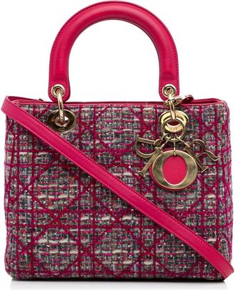 Dior Hobo Bags - Medium Tweed Macrocannage Lady Dior - Gr. unisize - in Gold - f&uuml;r Damen