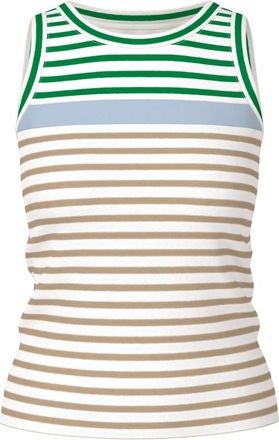 Marc Cain Femme, Tops, Multicolore, Taille: 44 FR Top ray&eacute; en stretch de coton