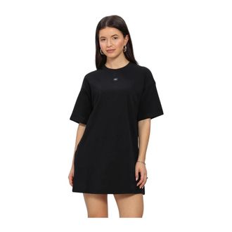Calvin Klein SS Woven Label Oversized Tee Dress - - Dresses - Damen - Schwarzk - M