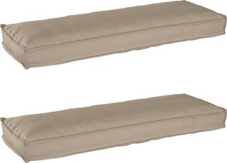vidaXL Set de coussins de palette 2 pcs Taupe 120 x 40 x 8 cm vidaXL