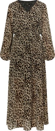 Faina Maxikleid mit Leoprint Damen Beige L&ouml;we