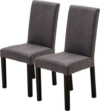 Ars Natura home24 Esszimmerstuhl Flen II 2er-Set 44 x 92 x 57cm Schwarz/Anthrazit Buche Dunkel