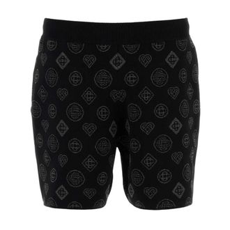 Casablanca Bestickte Jacquard-Bermudashorts - - Shorts - Herren - Schwarzk - XL