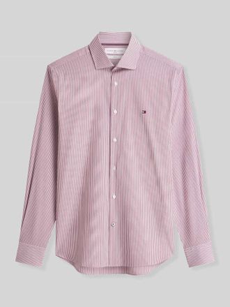 Tommy Hilfiger Slim Fit Businesshemd mit Logo-Stickerei