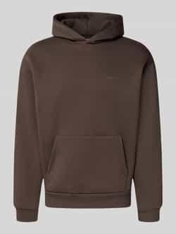 Review Regular Fit Hoodie aus Baumwoll-Mix mit Label-Detail