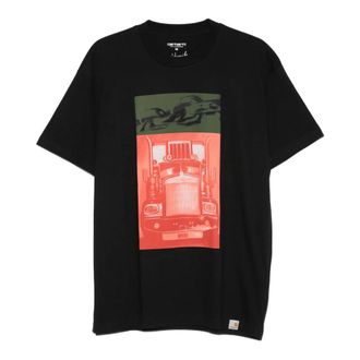 Carhartt Work in Progress Homme, Tops, Noir, Taille: S S/S Sean Hamilton 01 T-Shirt