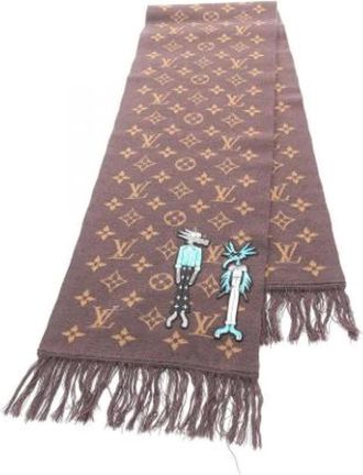 Louis Vuitton unisex, Pre-owned, Brun, Taille: ONE Size Pre-owned Wool Scarf
