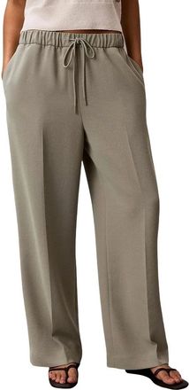 Calvin Klein Femme, Pantalons, Vert, Taille: 38 FR Wide Pantalons