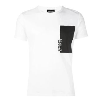 Emporio Armani T-Shirt mit Logo-Print - - Tops - Herren - Wei&szlig; - 2XL