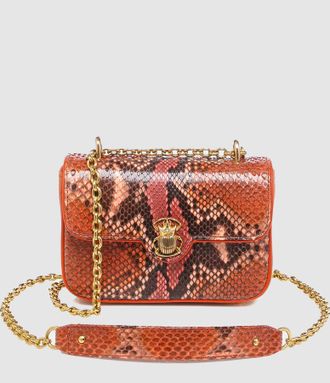 CLARIS VIROT Sac Mini Ava Python Terracotta