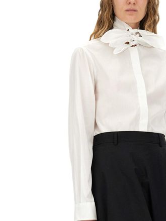 Moschino Cotton Poplin Jacquard Shirt - White