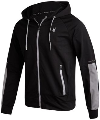 Spyder Active Herren-Kapuzenpullover mit Rei&szlig;verschluss - Athletic Tech Doppelstrick-Kapuzenpullover mit durchgehendem Rei&szlig;verschluss f&uuml;r Herren, Workout, Fi