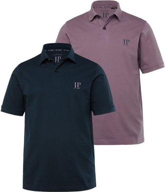 JP1880 Poloshirt bis 7XL Poloshirts 2er-Pack Piqué Seitenschlitze (2-tlg)
