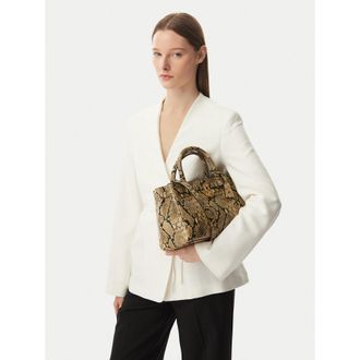 Tommy Hilfiger Handtasche Tommy Hilfiger American Icon Mini Tote Snake AW0AW18818 Braun