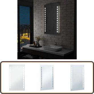 vidaXL Vidaxl - Badezimmer-Wandspiegel mit LEDs 60x100 cm - LED-Spiegel - Badezimmerspiegel - Wandspiegel - Spiegelschrank - Kosmetikspiegel