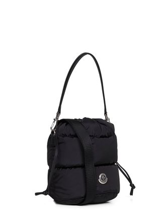 Moncler Womens Bucket Bag Caradoc Black Polyamide Shoulder