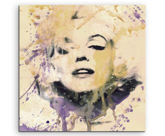 Paul Sinus Art Marilyn_Monroe_60x60cm Splash Art Paul Sinus Aquarell, Gem&auml;lde, Kunstbild auf Leinwand