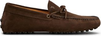 Tod's chaussures bateau &agrave; lacets - Marron