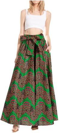 Sakkas 16317-2 - Jupe Longue &agrave; Bretelles r&eacute;glables &agrave; imprim&eacute; cir&eacute; Traditionnel Asma Second Convertible - 243 - OS