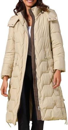 Allegra K Manteau DHiver Long Femme Matelass&eacute; &agrave; Capuche Doudoune Zipp&eacute;e V&ecirc;tements DExt&eacute;rieur Kaki S