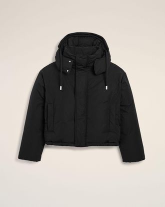 Ami Ami Paris - Doudoune noire &agrave; capuche en coton et nylon Ami de Coeur Noir - Taille : XXL - pour Homme
