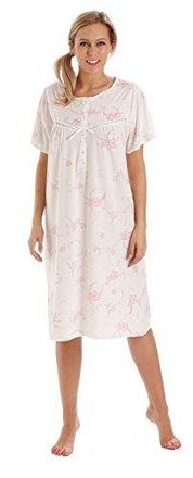 Undercover Chemise de nuit et pyjama en coton fleuri pour femme - Violet - 48