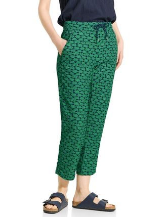 Cecil Damen B377895 7/8 Hose mit Print, Fresh Apple Green, XXL / 26L