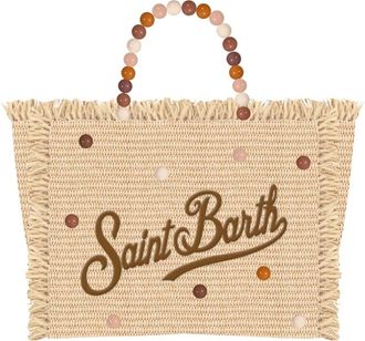 MC2 Saint Barth Femme, Sacs, Beige, Taille: ONE Size Borsa Vanity Mini Straw