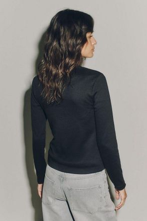 Next Strickjacke Gerippte lang&auml;rmelige Strickjacke mit Knopfleiste (1-tlg)