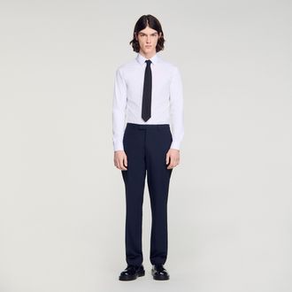 Sandro Pantalon de costume &agrave; micro carreaux