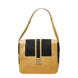 Givenchy Pre-owned Leder Nylon Canvas Umh&auml;ngetasche - - Pre-owned - Damen - Beige - ONE SIZE
