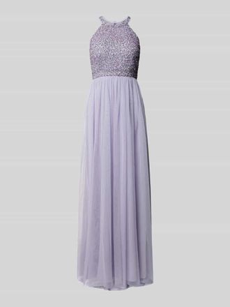 Jake*s Abendkleid mit Zierstein- und Paillettenbesatz