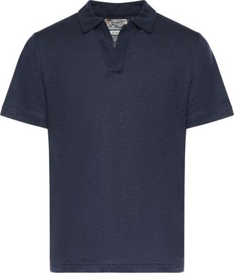 MC2 Saint Barth Homme, Tops, Bleu, Taille: M Polo en lin jersey
