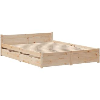 vidaXL Massivholzbett ohne Matratze 120x200 cm Kiefernholz Vidaxl 300467