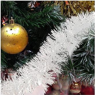 Com-Four Com-four Guirlande de No&euml;l - D&eacute;coration de Sapin Pour Une Parfaite Ambiance Festive - Blanc