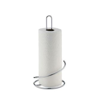 KELA Porte-Rouleau de Cuisine Vertical, &eacute;galement pour Rouleaux &eacute;pais, Porte-Rouleau de Cuisine Hauteur 33 cm, Caro, m&eacute;tal chrom&eacute;