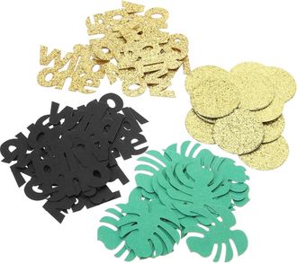 BESPORTBLE 1 Satz Babykonfetti Palmenblatt aus Papier Glitzerndes Hawaii Party Konfetti f&uuml;r Babygeburtstag Tischdeko Konfetti f&uuml;r M&auml;dchen Jungen Partydekoration 