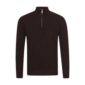 Oscar Jacobson Regular Fit Half Zip Tr&oslash;je - - Knitwear - Herren - Braun - M