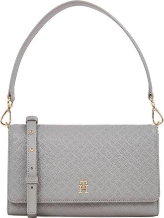 Tommy Hilfiger Damen Schultertasche mit geprägten TH-Monogramm