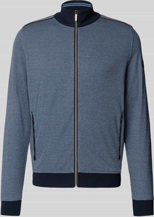 Bugatti Cardigan mit Stehkragen und Rei&szlig;verschluss