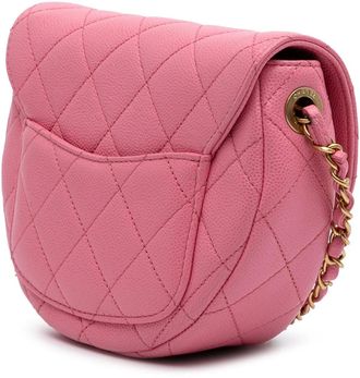 Chanel Hobo Bags - Mini CC Quilted Caviar Messenger Flap - Gr. unisize - in Gold - f&uuml;r Damen
