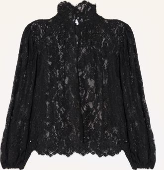 Darling Harbour Darling Harbour Blusenshirt Aus Spitze Mit Pailletten schwarz