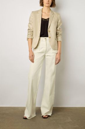 Gerard Darel Veste en lin et lurex dor&eacute; - BRENDI - Sable