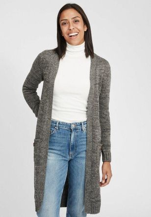 Oxmo Strickjacke OXPhiletta Strickjacke lang geschnitten