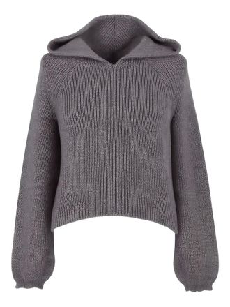 Twin-Set Strick mit Kapuze - Grau