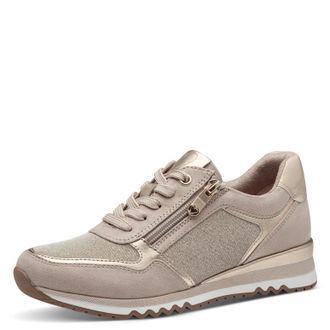 Marco Tozzi Damen Sneaker flach Vegan Freizeit, Beige (Dune Comb), 36 EU
