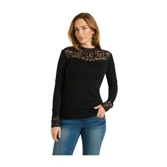 Cream Femme, Blouses et Chemises, Noir, Taille: 36 FR Chemisier en Jersey Noir